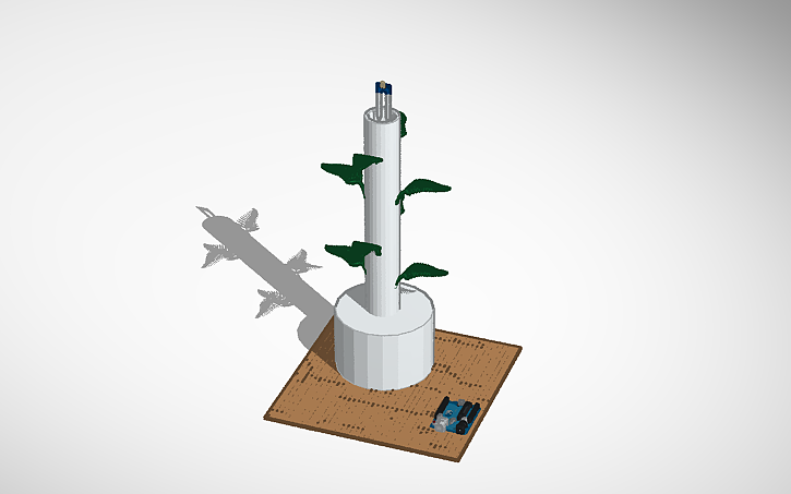 3D design Vertical Hydroponics - Tinkercad