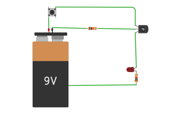 Circuit design PNP Transistor - Tinkercad