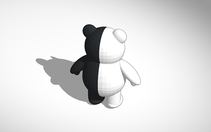 3D design Monokuma upupupu (COMPLETE) - Tinkercad