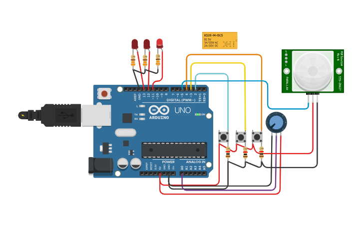 Circuit design เตรียมสอบ ธนาวุฒิ ศรีขาว เลขที่ 15 - Tinkercad