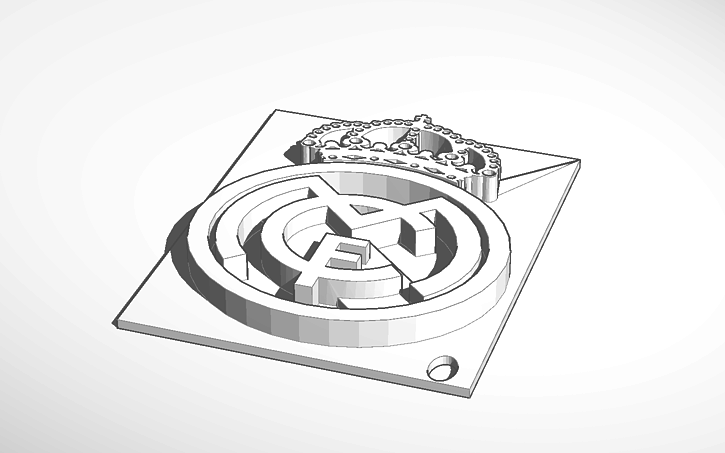 3D design REAL MADRID CREST | Tinkercad