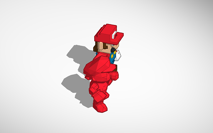 3D design Mario but only square and rectangle - Tinkercad