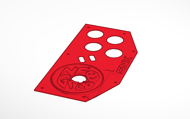 3D design neo geo cpo faceplate overlay | Tinkercad