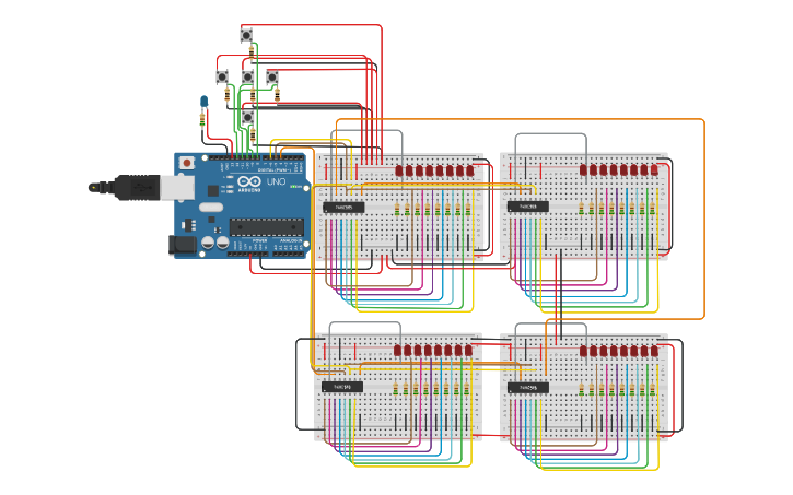 Circuit design climb map controller - Tinkercad