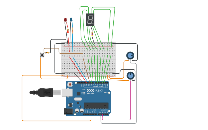 Circuit design Proj final 2 modulo | Tinkercad