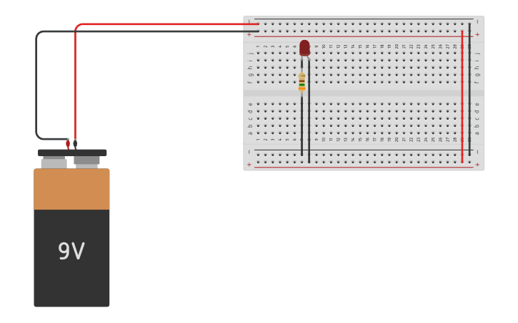Circuit design LED - Tinkercad