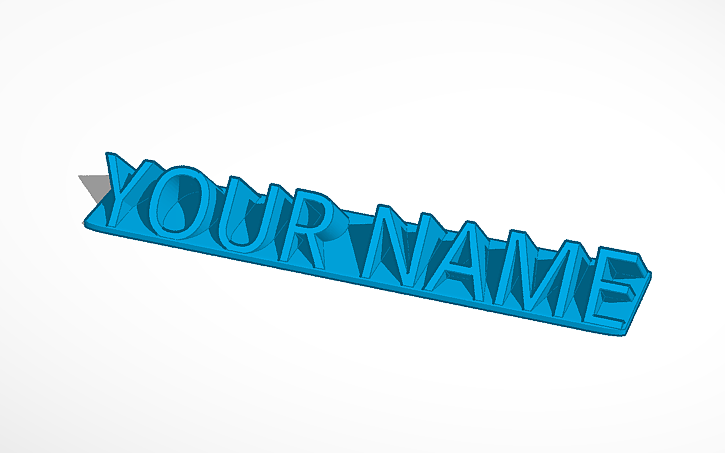 3D design Desktop Name Plate - 2 - Tinkercad