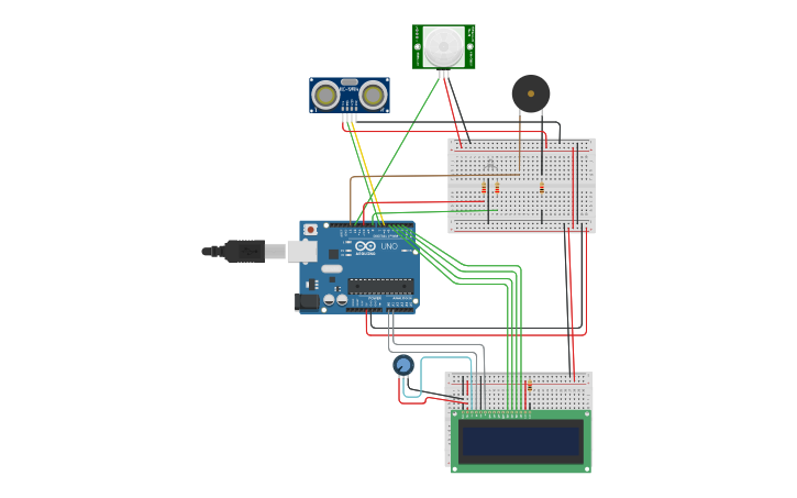 Circuit Design Social Distancing Tinkercad