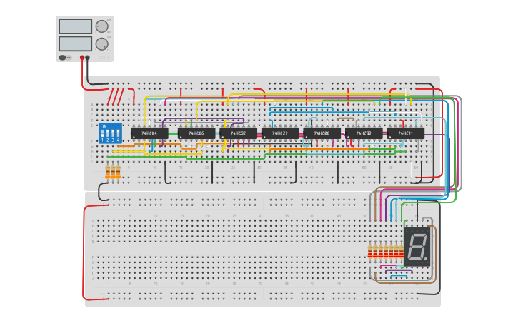 Circuit design Display 7 - Tinkercad