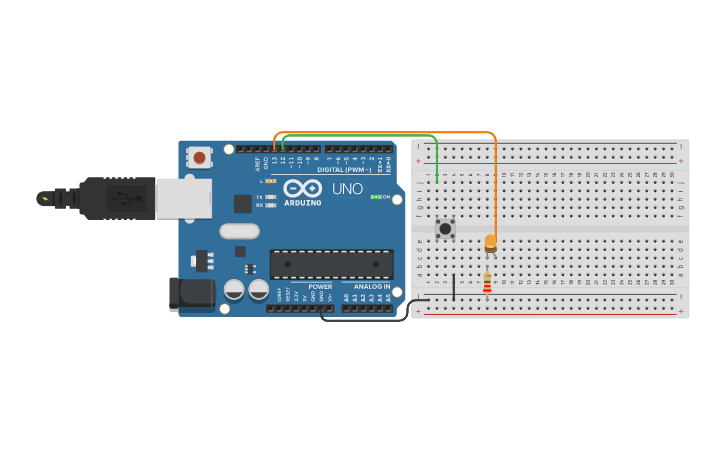 Circuit design 03.c - Botão e LED: Resistor Pull Up Interno | Tinkercad Circuit design 03.c - Botão e LED: Resistor Pull Up Interno | Tinkercad