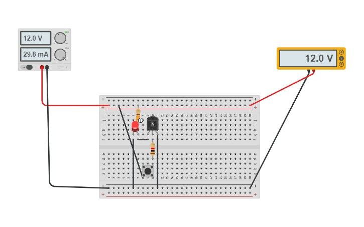 Circuit design SWITCHING TRANSISTOR - Tinkercad