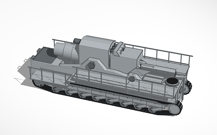 3D design Karl-Gerat Self-Propelled Siege Mortar | Tinkercad