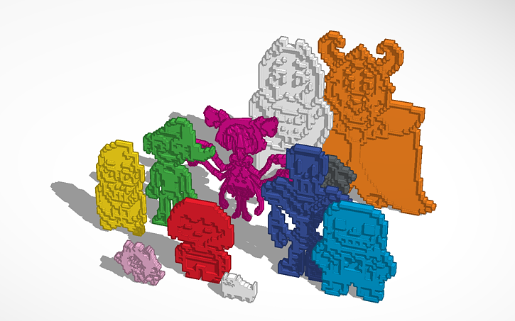 3D design Undertale Characters - Tinkercad