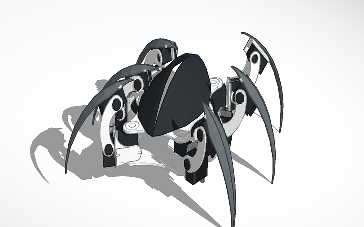 3D design bug spider robot - Tinkercad