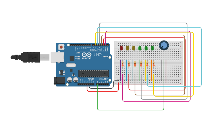 Circuit design Bar Graph LED - Tinkercad