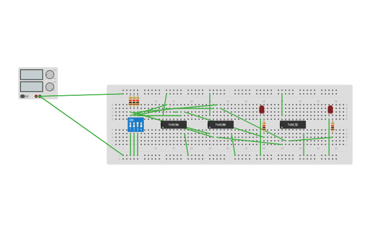 Circuit design Full adder | Tinkercad