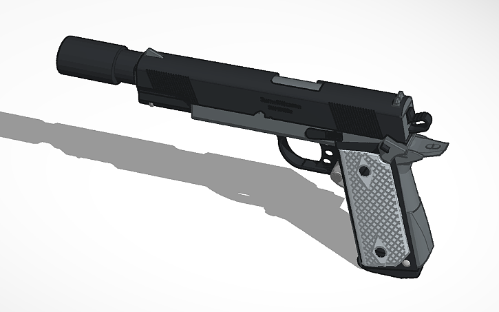 3D design Silenced pistol | Tinkercad