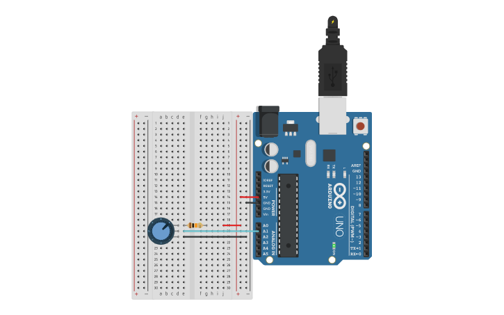 Circuit design Oppgave 2d - Tinkercad
