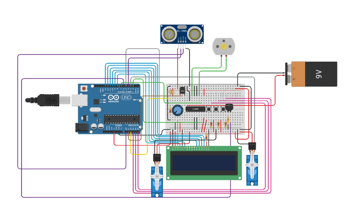 Circuit design Smart Home - Tinkercad