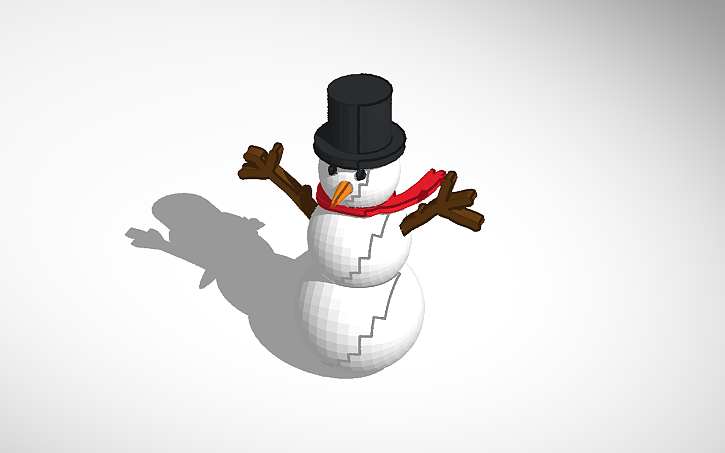 3D design 10 Piece Challenge: Snowman - Tinkercad