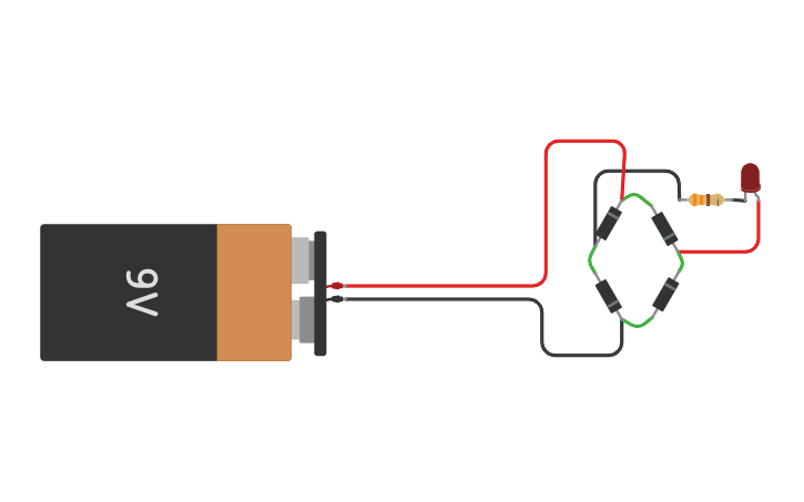 Circuit design Diode rectifier bridge (Basic) - Tinkercad