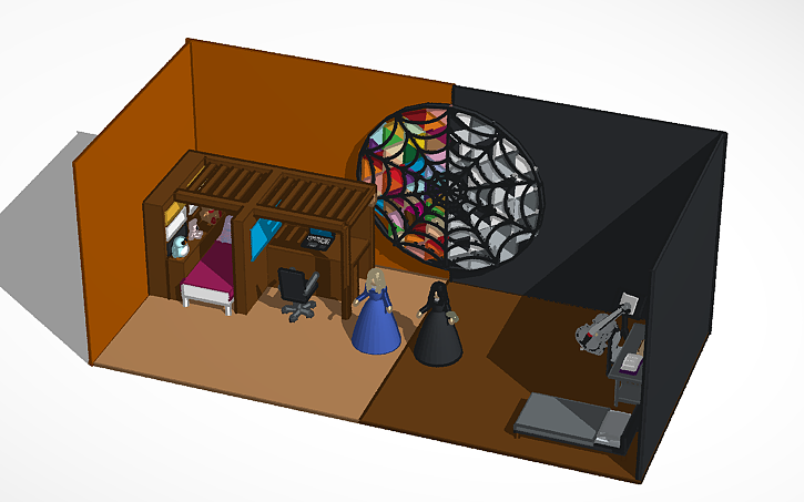 3D design Wednesday: Wednesday/Enid's room - Tinkercad