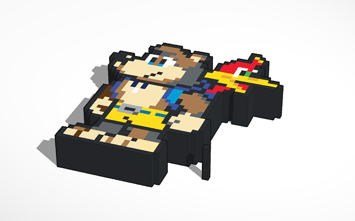 3D design Banjo-Kazooie pixel - Tinkercad