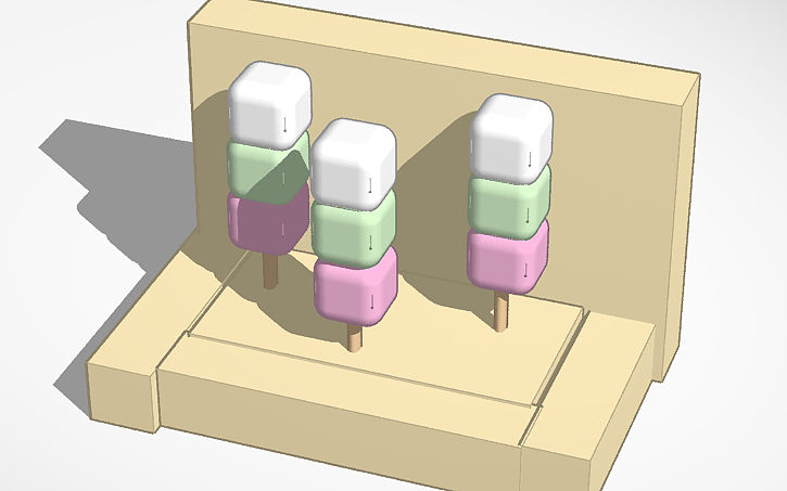 3D design mochi stand - Tinkercad