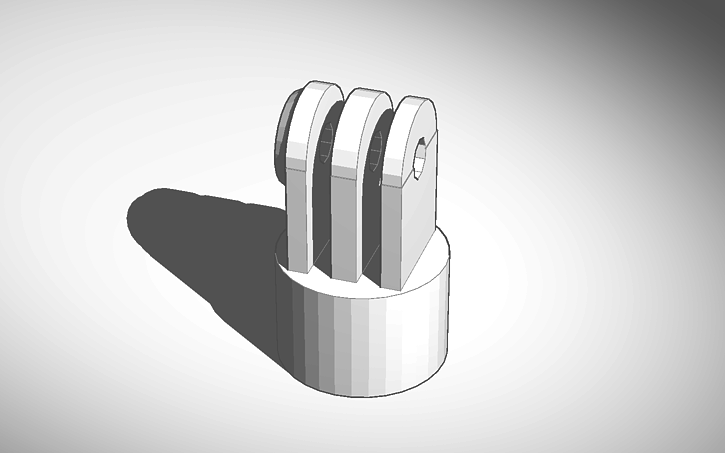 3D design GoPro mount to 8mm pole - Tinkercad