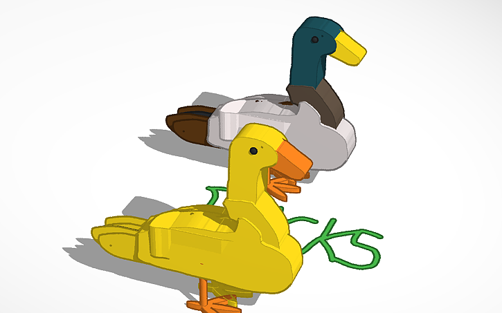 3D design ducks - Tinkercad