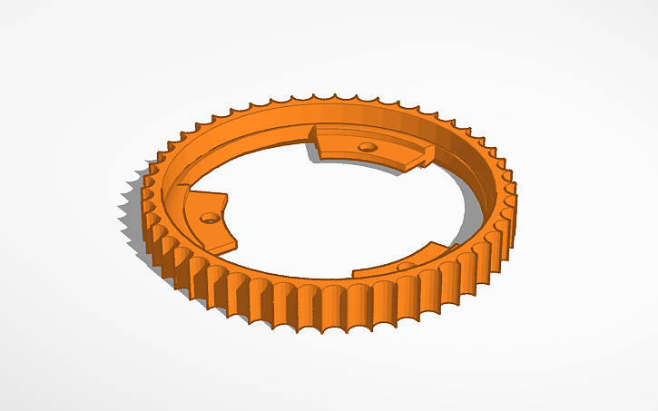 3D design 50 tooth spur gear - Tinkercad