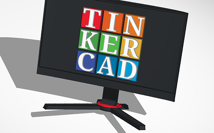 3D design gaming monitor - Tinkercad