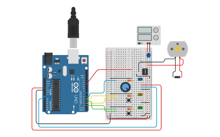 Circuit design Lab THM Part E MOSFET | Tinkercad