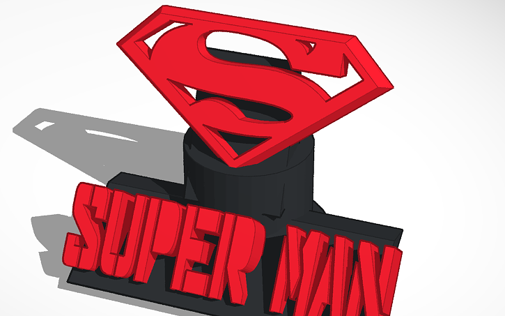 3D design Superman - Tinkercad