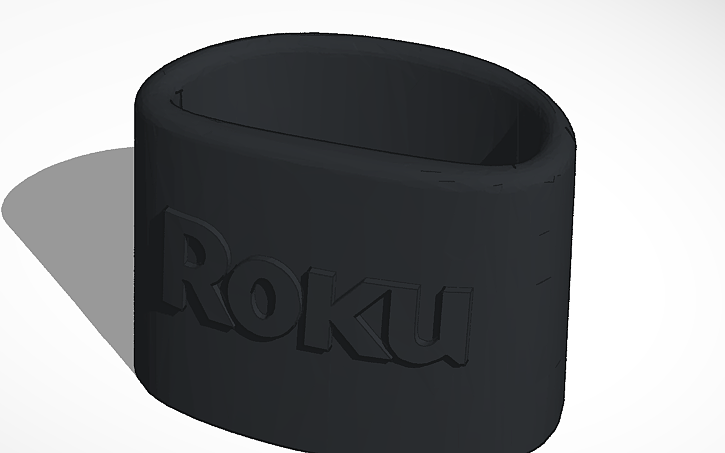 3D design Roku remote holder - Tinkercad
