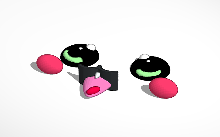 3D design Cute face - Tinkercad