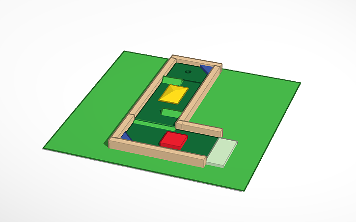 3D design Mini-Golf Course 1 - Tinkercad