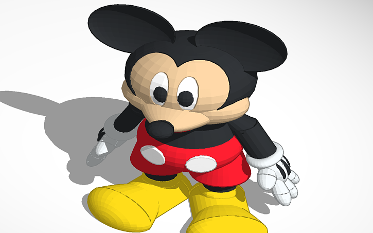 3D design Mickey Mouse - Tinkercad