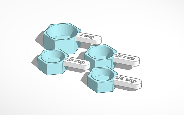 3d Design Measuring Cups Using Tinkercad Codeblocks Tinkercad