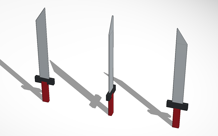 3D design twin swords | Tinkercad