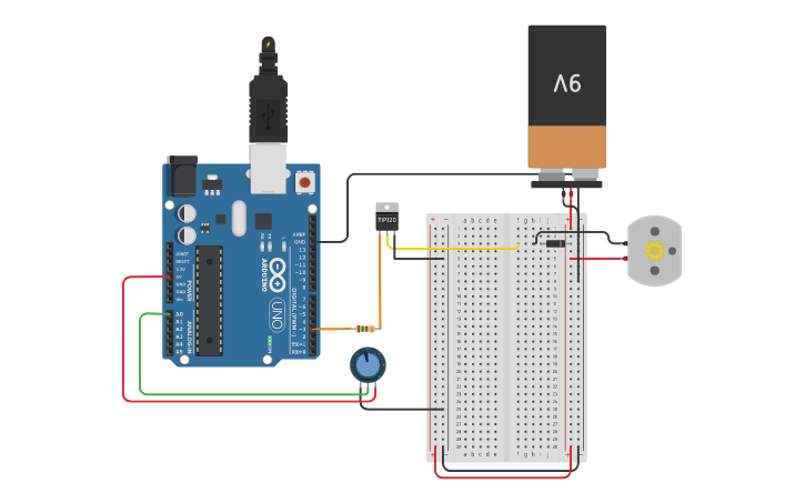 Circuit design Motor 2 | Tinkercad