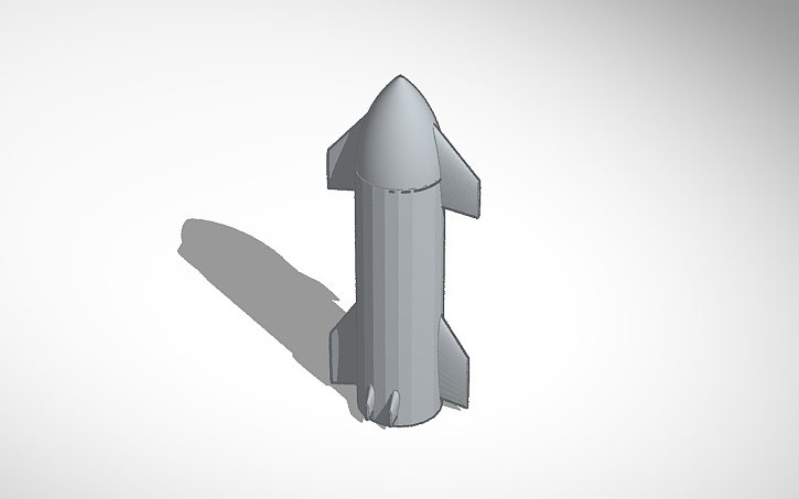 3D design SpaceX StarShip - Tinkercad