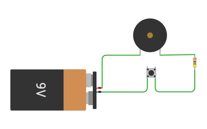 Circuit design Task1: Door Bell using Piezo Buzzer - Tinkercad