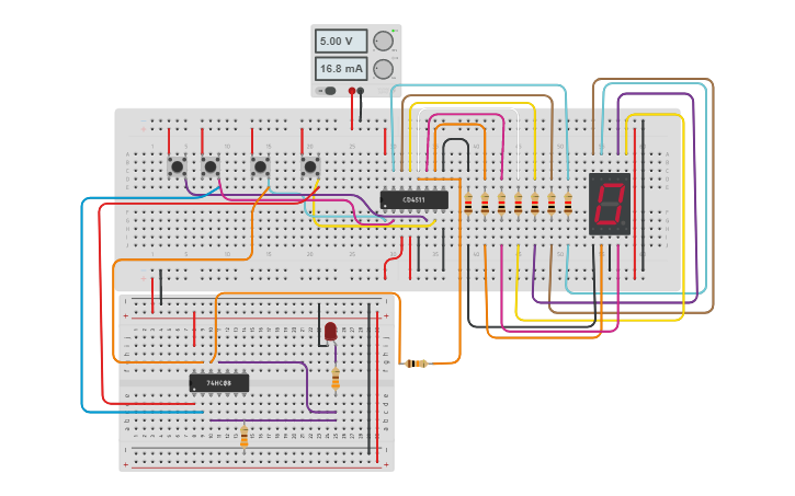 Circuit Design Copy Of Decoder Bcd 4511 Display 7 Segment Tinkercad 8377