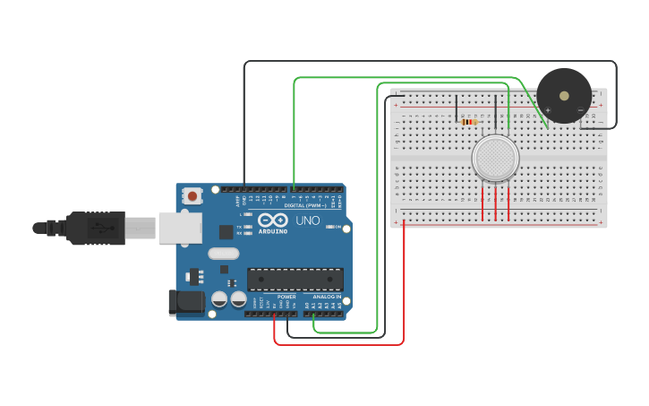 Circuit Design Environmental Monitoring Tinkercad