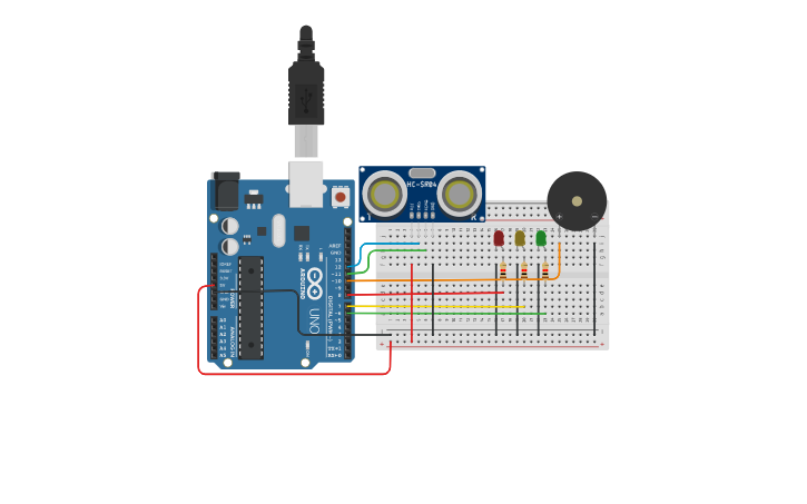 Circuit Design Water Level Indicator Tinkercad