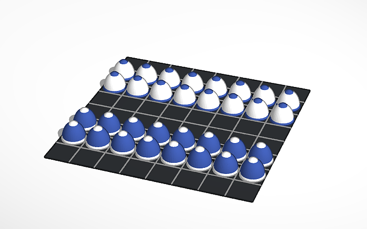 3D design Mirrored Turkish Checkers (Kuwaiti Edition) | Tinkercad