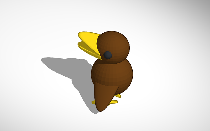 3D design cute birdie - Tinkercad