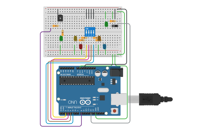 Circuit design Lab 4: Digital Lock - Tinkercad