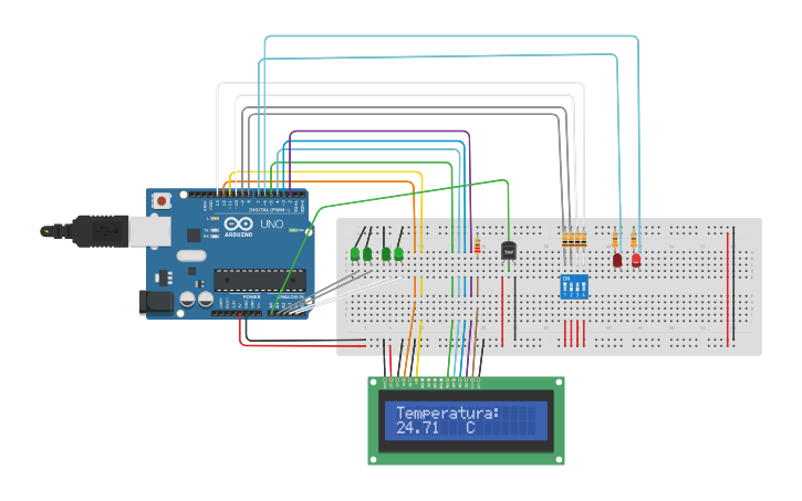 Circuit design Ejercicio3 Puertas | Tinkercad